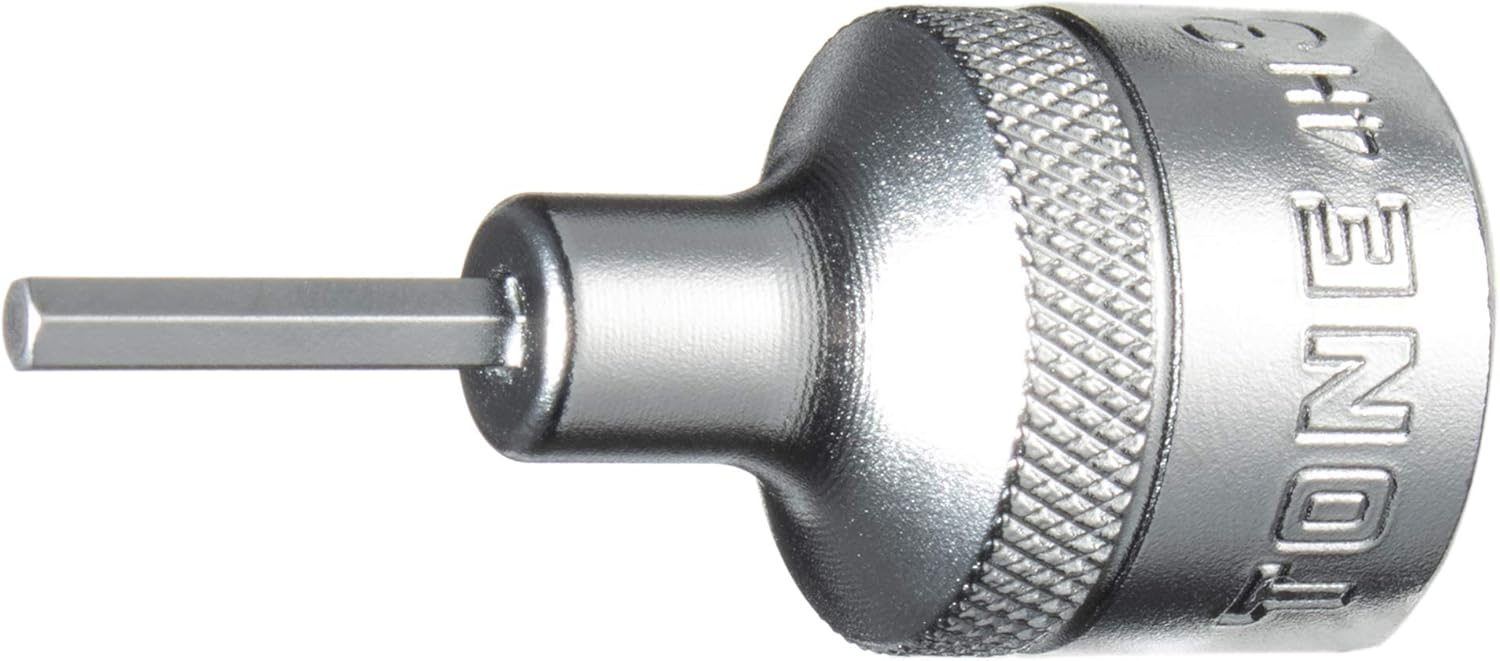 サイズ：4H-03:二面幅:3mm◆商品名：トネ(TONE) ヘキサゴンソケット 4H-03 差込角12.7mm(1/2”) 二面幅3mm対辺寸法(mm):3差込角(mm):12.7全長(mm):49ビット長さ(mm):17●ラチェットハン...