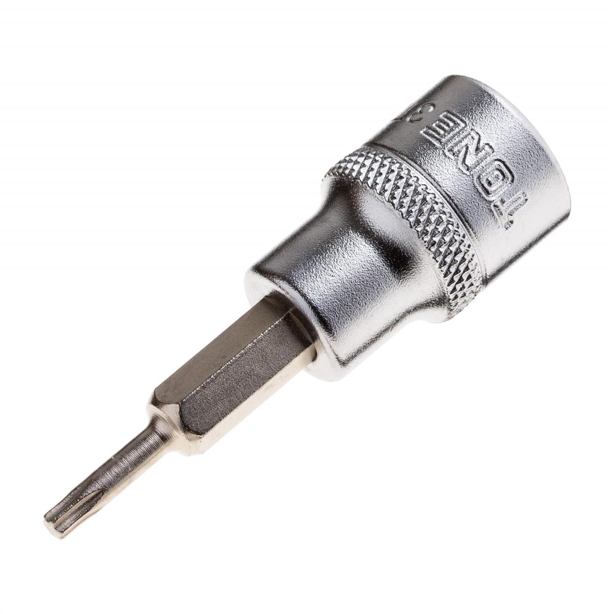 サイズ：T10◆商品名：トネ(TONE) トルクスソケット(強力タイプ) 3TX-T10 差込角9.5mm(3/8") T10呼びNo.:T10先端寸法(mm):2.72差込角(mm):9.5全長(mm):55強力タイプ●強力タイプのトルク...
