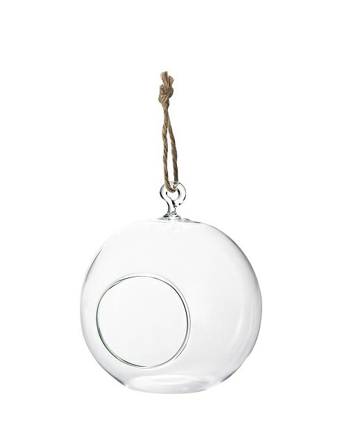 ハンギンググラスボール 小さな気泡が1・2個入っている場合があります。 シンプルボール型です。 サイズ：Φ12.0cm×高さ14.0cm 素材：ガラス製 モニターの発色の具合によって実際のものと色が異なる場合があります 当店では、サービス向...