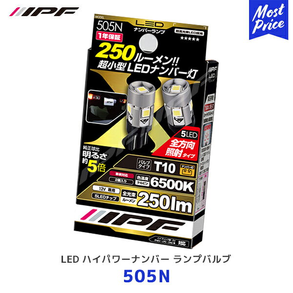 商品名 LED ハイパワーナンバー ランプバルブ 商品情報 小型ショートボディーで明るさは純正比約5倍*の250ルーメン! 全方向照射タイプLEDナンバー灯。高い機能性と安全性をコンパクトなボディーに凝縮。 ナンバー灯では、小型灯体やバルブ...