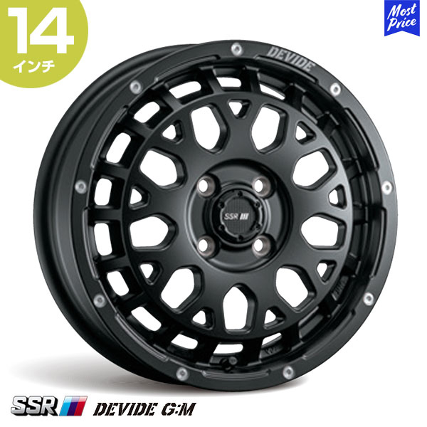 ●ホイール名：SSR DEVIDE G:M （エスエスアール ディバイド ジーエム） ●付属パーツ：センターキャップ P.C.D.100用 A-HI（PARTS345） アルミエアーバルブ（ブラック：PARTS013） DEVIDEリムステ...