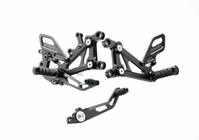 商品説明「STRIKER SPECIAL STEP KIT」。素材はジュラルミン。剛性を保ちつつ、軽量化を実現させたこだわりのディテール。可動部にはベアリングを使用し、驚くほどスムーズで確かなシフト操作が可能です。10ポジション可変、硬質ア...