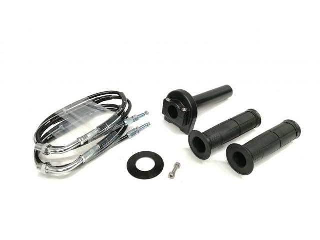 ACTIVE 汎用スロットルキット TYPE-1 ブラック 巻取φ40 [ワイヤー:メッキ金具 900mm] ブラック 汎用スロットルキット TYPE-1 ブラック 巻取φ40 [ワイヤー:メッキ金具 900mm] アクティブ スロットルキ...