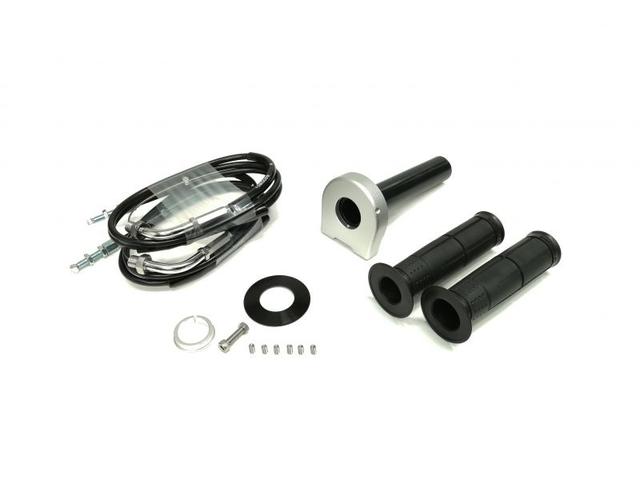 ACTIVE 汎用スロットルキット TYPE-2 シルバー 巻取φ28 [ワイヤー:メッキ金具 1050mm] シルバー 汎用スロットルキット TYPE-2 シルバー 巻取φ28 [ワイヤー:メッキ金具 1050mm] アクティブ スロット...