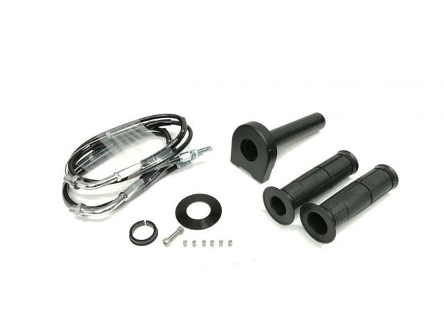 ACTIVE 汎用スロットルキット TYPE-2 ブラック 巻取φ40 [ワイヤー:メッキ金具 900mm] ブラック 汎用スロットルキット TYPE-2 ブラック 巻取φ40 [ワイヤー:メッキ金具 900mm] アクティブ スロットルキ...