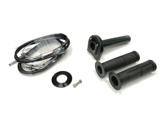 ACTIVE 汎用スロットルキット TYPE-3 ブラック 巻取φ28 [ワイヤー:メッキ金具 1050mm] ブラック 汎用スロットルキット TYPE-3 ブラック 巻取φ28 [ワイヤー:メッキ金具 1050mm] アクティブ スロット...
