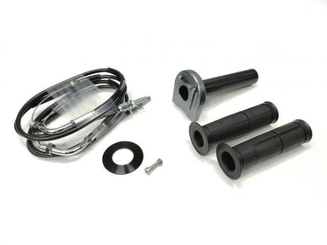 ACTIVE 汎用スロットルキット TYPE-3 ガンメタ 巻取φ44 [ワイヤー:メッキ金具 900mm] ガンメタリック 汎用スロットルキット TYPE-3 ガンメタ 巻取φ44 [ワイヤー:メッキ金具 900mm] アクティブ スロッ...