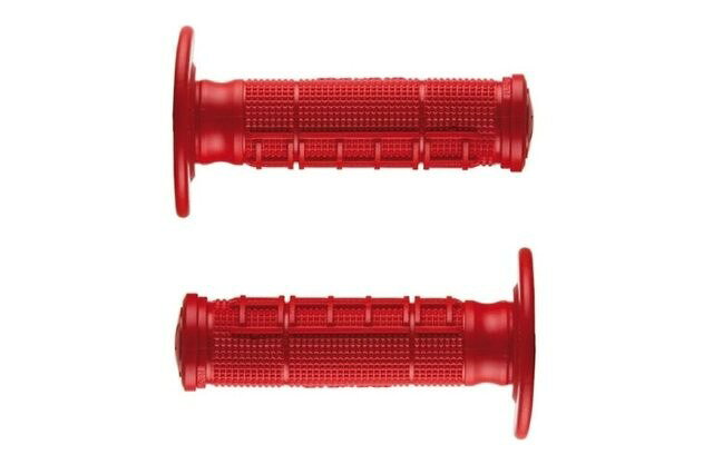 商品名 : UNITY Off-Roadグリップメーカー品番 : 02621/A-RJANコード : 4548916316243適合車種(タイプ) : HALF-WAFFLE ASP レッド/MEDIUM/非貫通タイプ：UNITY HALF...