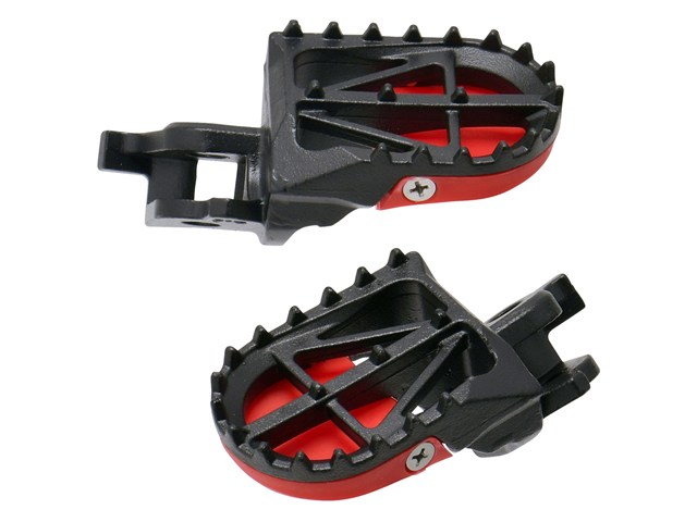 メーカーカテゴリ: フットペグ 品番: F6275メーカー品番: D48-02-932定価(税込): 11,440円詳細: 適合表 別記有りモタードライダーの意見をフィードバックして設計された、モタードレーシングフットペグ。ワイド幅50mm...