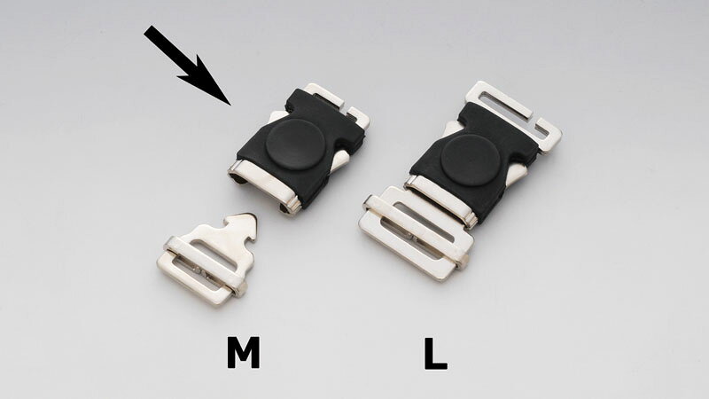 ヘルメットのアゴ紐を容易に脱着可能にするヘルメットワンタッチクリップ。ヘルメットのベルト幅に合わせてM・Lの2サイズからお選びください。 ※ヘルメットによってはアゴ紐への加工が必要です 【適合】 M ベルト幅18mmまで対応 【材質】スチ-...