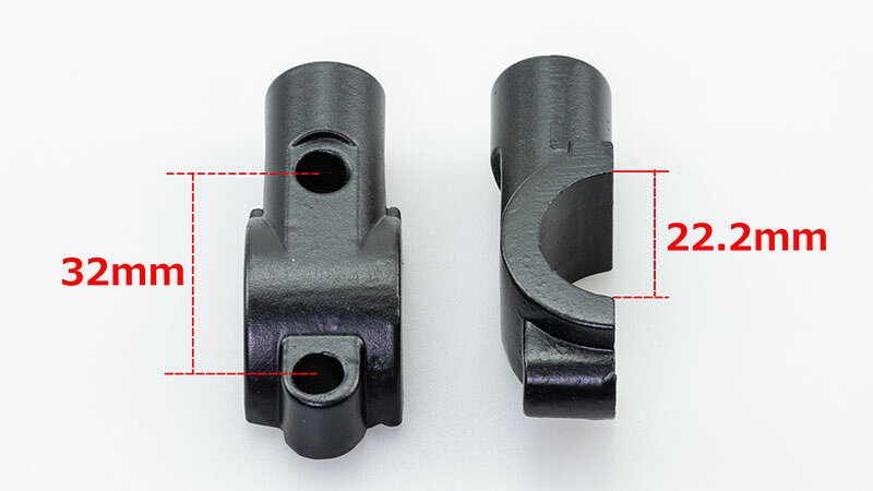 バ-エンドタイプの純正ミラ-をボルトマウントタイプミラ-への変更が可能となるミラ-ホルダ-セット。M10正ネジ仕様のミラ-に対応したホルダ-なので多くの市販ミラ-が使用出来ます。また、車体側取付用ネジ間ピッチが32mmなのでサイズが合えば他...