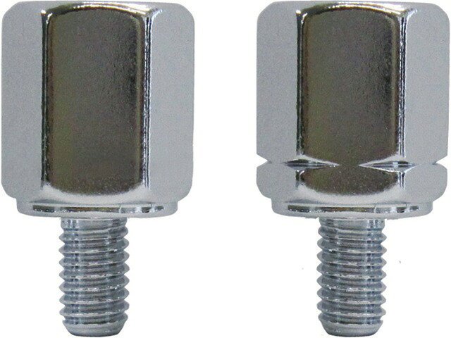 ネジ径8mm正ネジ→8mm逆ネジ、8mm正ネジ→8mm正ネジ（ピッチ：1.25mm）色・材質色：クロームメッキ材質：鉄部品構成・本体×2ネジ方向が合わない場合「正ネジミラーの取付け」■カラーはブラックとメッキ、バイクに合わせて選べる2タイプ...