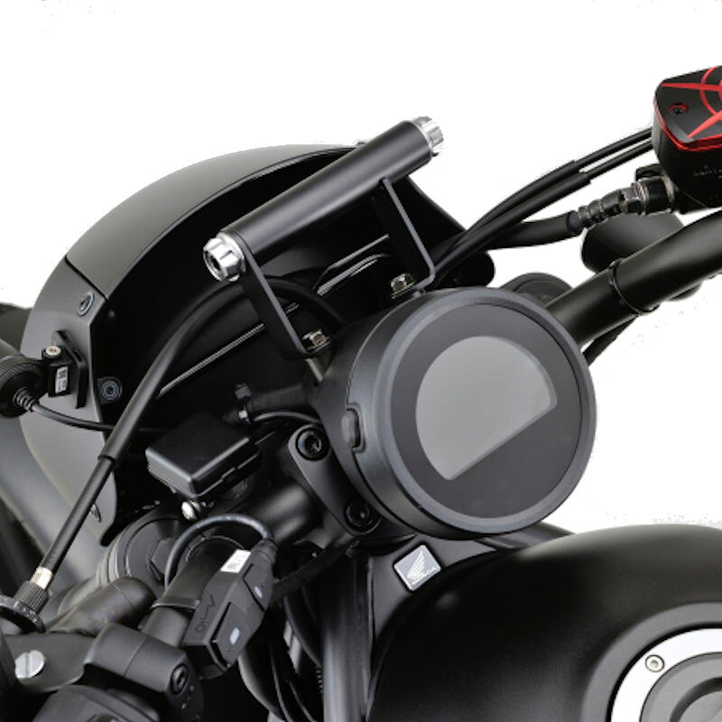 適合車種：HONDA REBEL250/500（'17〜'22） 〈2BK-MC49/2BC-PC60〉 専用設計だからスマート装着 スマートフォンやUSB電源など 電子機器の取り付けに便利なREBEL専用 マルチバーホルダー。 スマートフ...