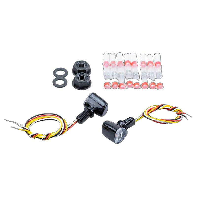 適合車種：汎用 Nano ウインカー タイプ2 トライアングルスタイル 2個セット コンビ アンバー／レッド ：12V2.1W・0.5/1.9W ●大人気の極小Nanoウインカーシリーズに 新たなラインナップ！ 台座付きのデザインでトライア...