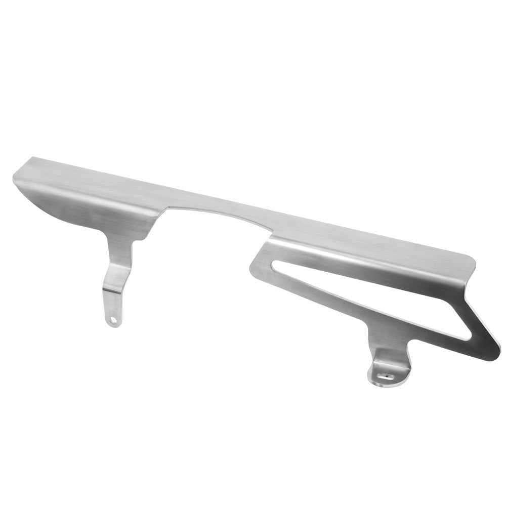 【商品説明】 形状からも分かるように、日本語の「短刀（日本刀）」にインスパイアされて 製作された斬新なチェーンガードです。 ステンレススチール製のブラッシュ仕上げのチェーンガードです。 足回りをドレスアップしてみてはいかがでしょうか。 【適...