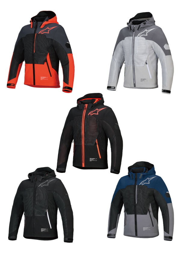 alpinestars / アルパインスターズ バイク用メッシュジャケット 2025年モデル CREW AIR PARKA ASIA アジアフィット 通気性を最大限に高めたライディングパーカ 取り外し可能なフード、フィット感をカスタマイズで...
