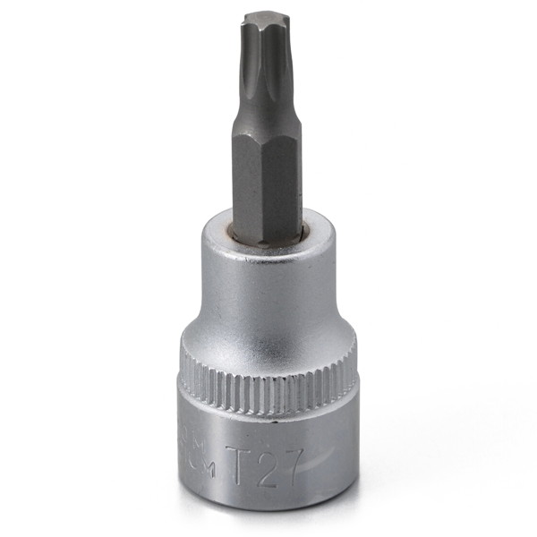 ヘクサロビュラ(トルクス)のソケット単品。 差込角3/8インチ(9.5mm)に対応。 ●サイズ：T-27 ●差込角：3/8インチ(9.5mm) ●長さ：48mm ■メーカー：デイトナ ■品番：18412 【注意事項】 ※返品・交換不可 ※メ...