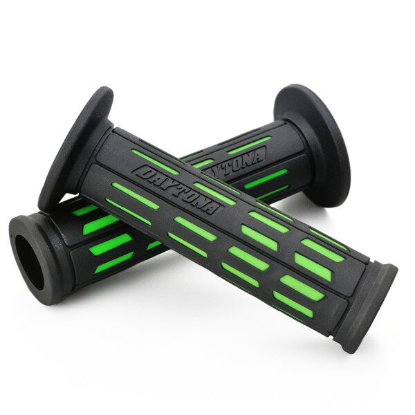 滑らないから疲れにくい、デイトナオリジナルグリップ。内側に向かって細くなるテーパー形状のグリップ。力の掛かる内側を細くしてグリップ力をアップ。滑りにくくするため、凹みの内側は細かく、外側は広く成形しています。●φ22.2mmハンドル用グリッ...