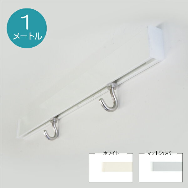 スリムなデザインで天井際にもスッキリ取付けられます♪ピクチャーレールをセットするために必要なパーツを1セットにしました。セット内容はレール本体のほか、レール端部のキャップ左右2個（レールの色とは連動せずキャップの色は白になります）と、物を掛...