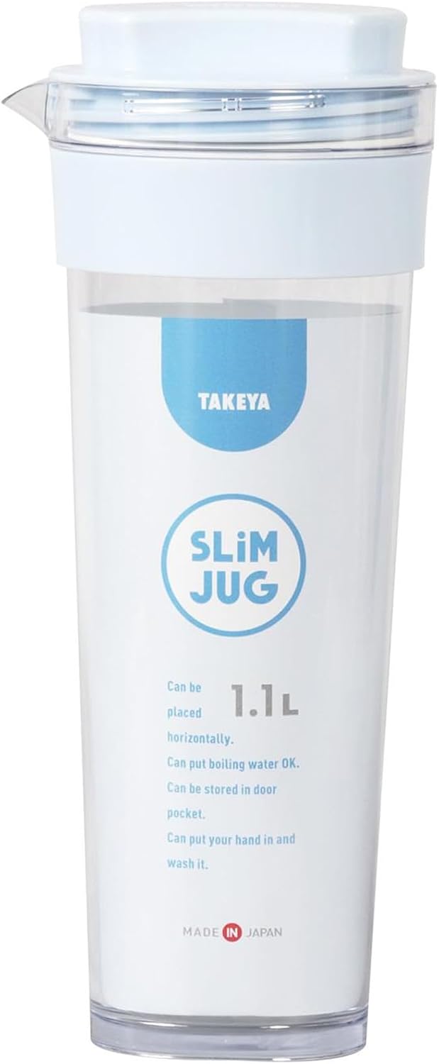 ブランド タケヤ化学工業(Takeya) 材質 プラスチック 色 3)ライトブルー 容量 1.1 リットル 特徴 横置きOK, 広口, AS樹脂使用 サイズ(約):112×100×高さ265mm 本体重量(約):307g 素材・材質:本体/...