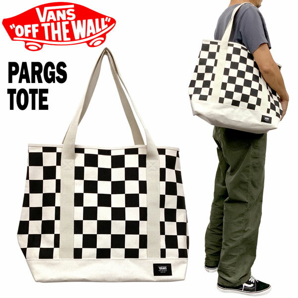 【正規代理店商品】 ●BRAND：VANS(バンズ) ●品　番：VN0A7PQE3KS ●品　名：PARGS TOTE ●サイズ：幅44cm×高さ37cm×マチ17cm ●素　材：コットン100%, ポリウレタン加工 ※サイズは、スタッフが...