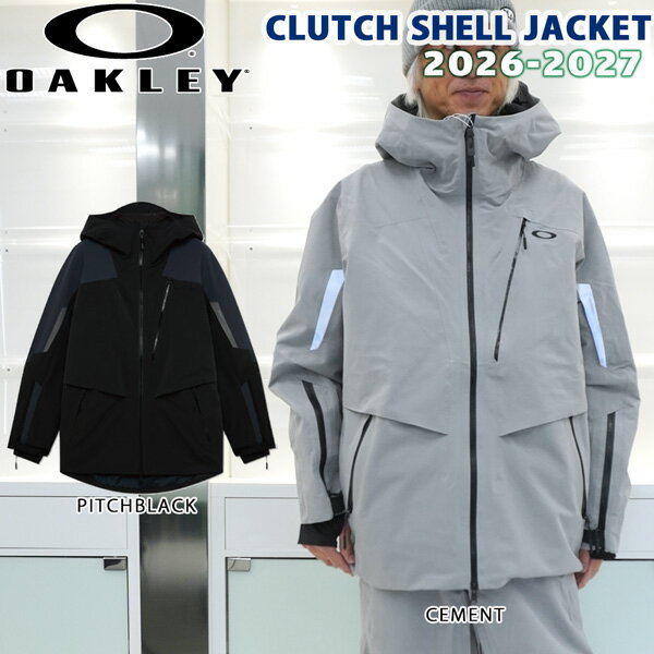 【正規代理店商品】 ●BRAND：OAKLEY オークリー ●品　番：FOA408629 ●品　名：CLUTCH SHELL JACKET クラッチ シェル ジャケット ●カラー： PITCHBLACK CEMENT ●サイズ：XS/ S/...