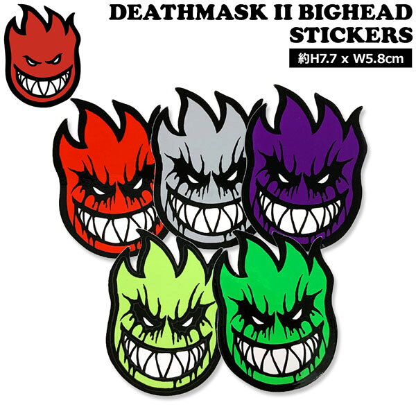 DEATHMASKII BIGHEADステッカー ※カラーはアソート(ランダム)となっている 　ため、お選びいただけません。 ※使用している画像はメーカー画像と 当ショップstaffが撮影したもの、 両方を使用しております。 商品の色味が実...