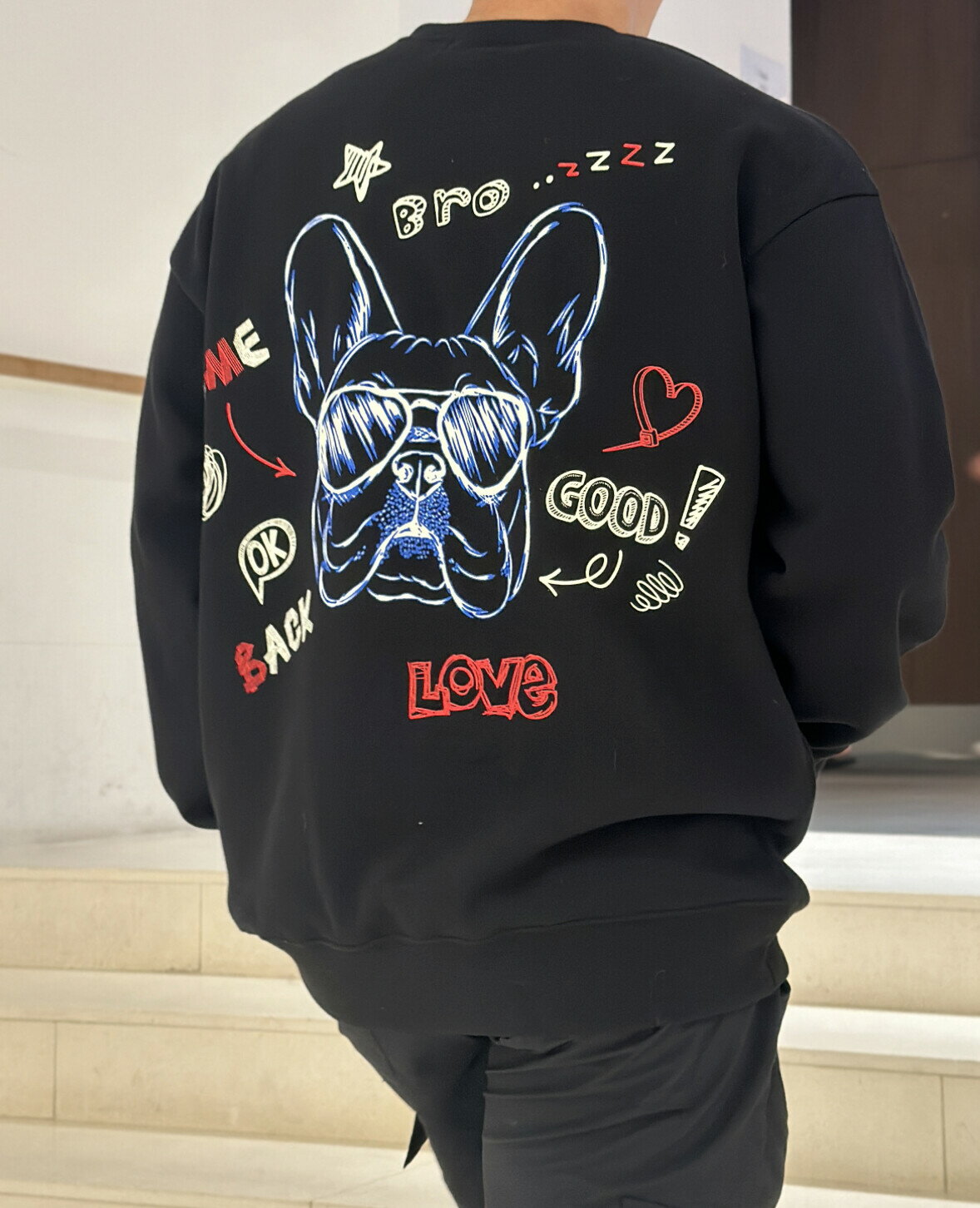 この秋冬、ちょっと差がつく一枚を探しているなら―― ライズの新作トレーナーがぴったりです。 大胆に描かれたブルドッグのイラストと、手描き風のラフなレタリングが絶妙にマッチしたデザイン。派手すぎないのに存在感があり、**「あれ、なんかオシャレ...