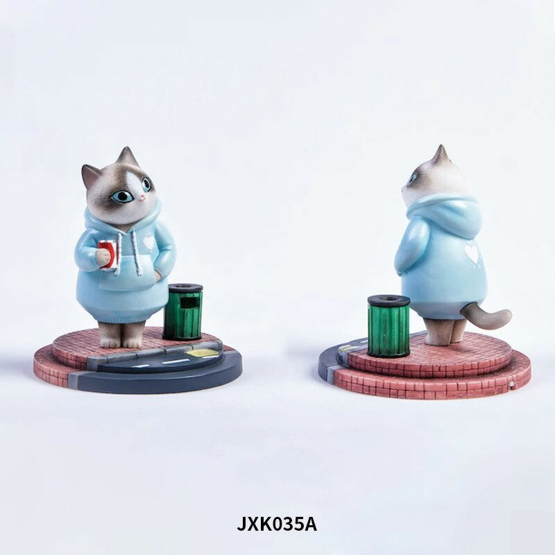 商品情報サイズ5.5x4x10cm（長さ×幅×高さ）重量500g（工場の実出荷を基準とする）素材樹脂 ガラス荷物明細猫×1 ガラスカバー×1 シーンベース×1JXK 035 ニャンの恋 かわいいにゃんこ 5