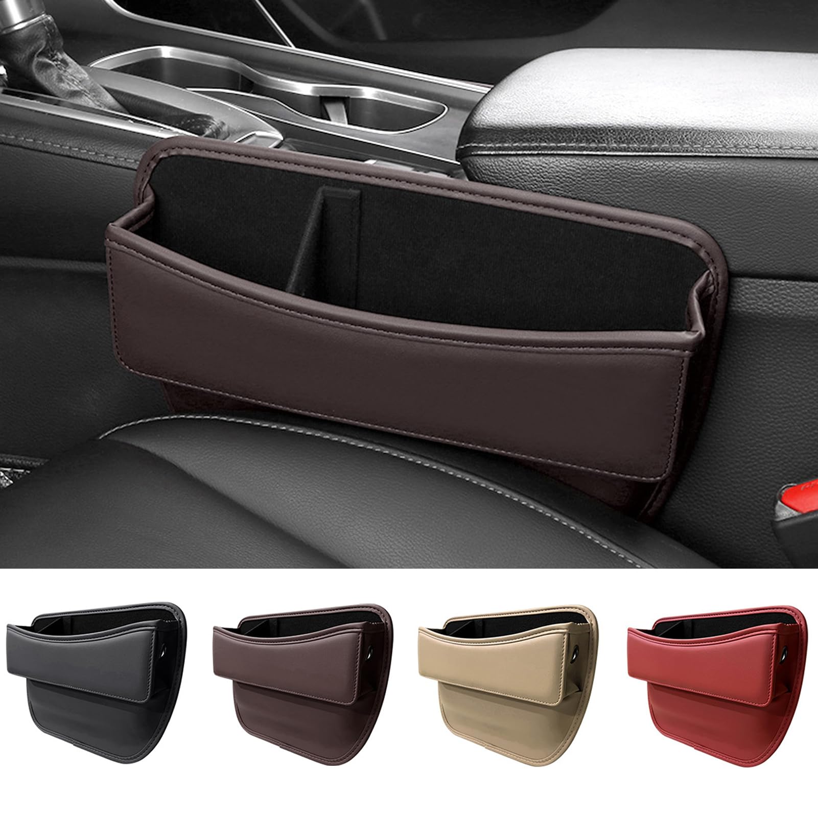 ・【適応機種】車用シート隙間収納ボックスは、車のセンターコンソールがカーシートより高い車にのみ適しています。センターコンソールがシートより低い車、センターコンソールとシートの隙間が大きすぎる車には適しません。車のハンドブレーキが運転席に近い...