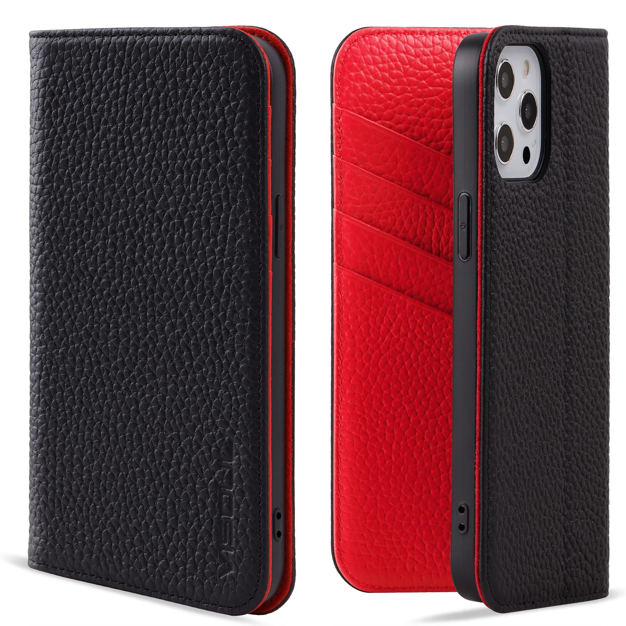 ・【携帯ケース対応機種】iPhone 12 ProMax (6.7インチ、2020年発売)★対応機種と画面サイズをよくご確認のうえ、ご購入いただけますようお願い致します。【100%本革・TPUカバー】TPU素材を使用したソフトカバーにより、...