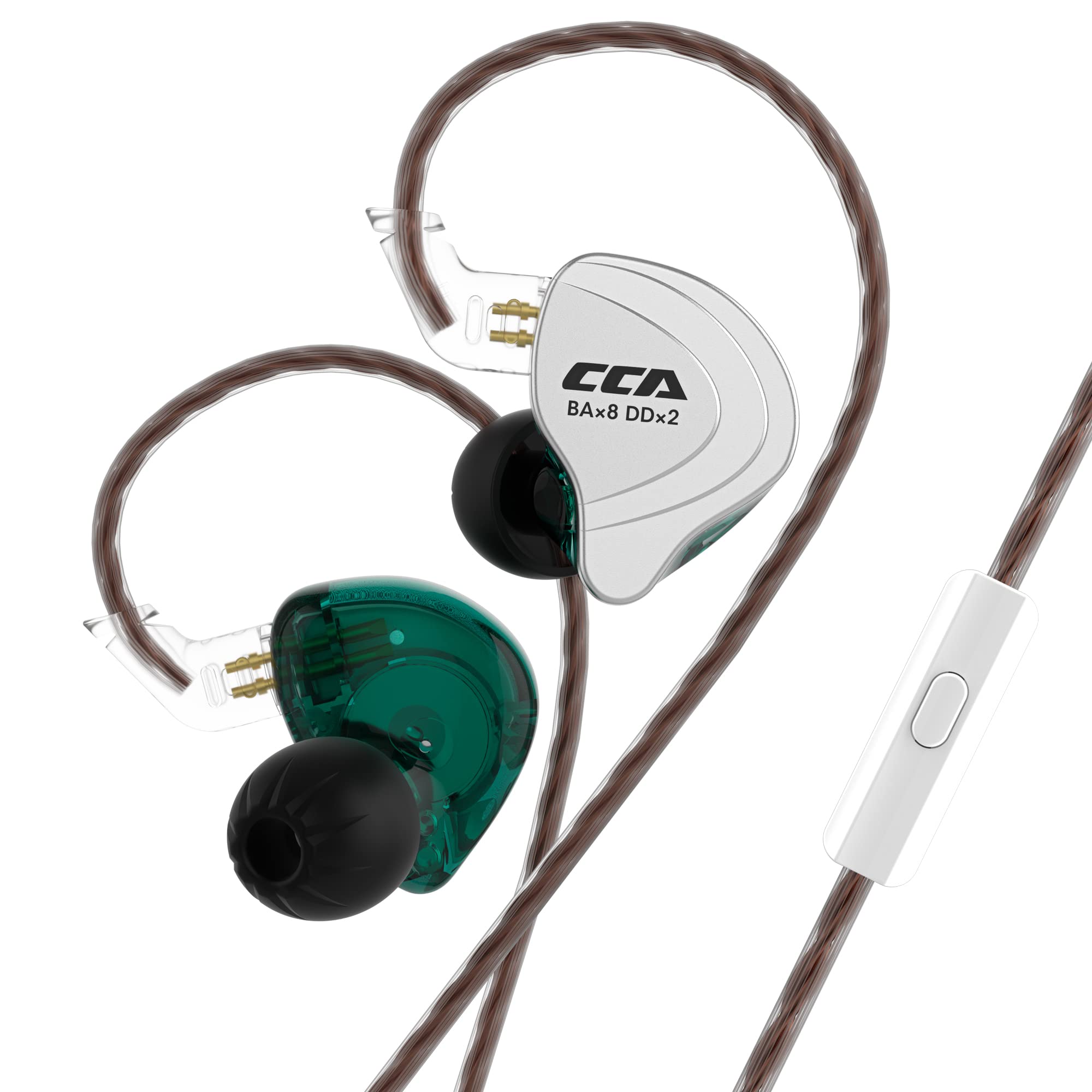 ・【10ドライバハイブリッドIEM】CCA C10イヤホンは10個のドライバハイブリッドテクノロジー、ダイナミックドライバ1台とバランスアーマチュアドライバ4台を搭載しており、7Hz・40000Hzの広い周波数を生成することができます。強力...