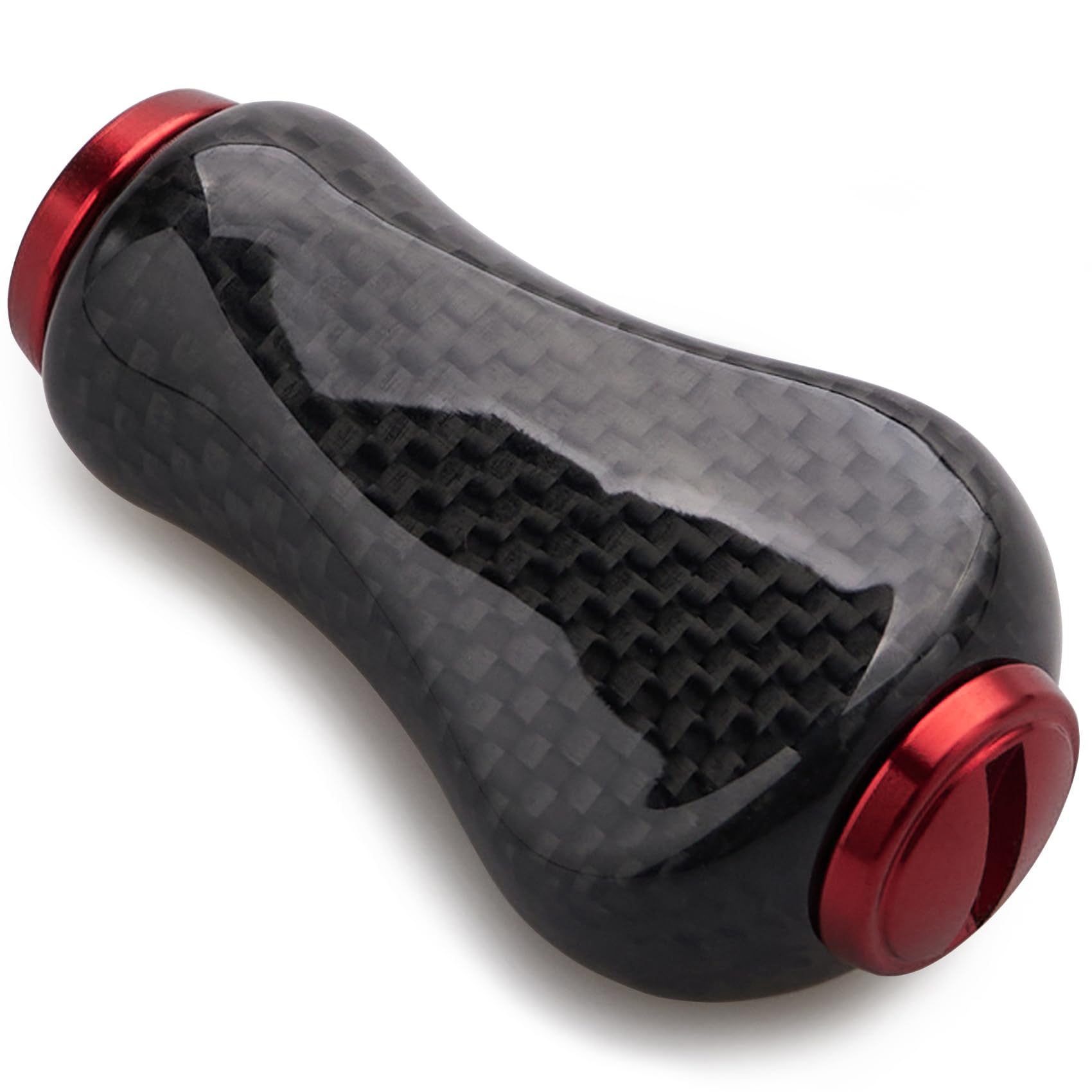 ・【特徴】重量4.7g。綺麗なカーボンテクスチャ表面、1.5Kカーボン材質軽量と強度兼有ノブ。(改良型：キャップをしっかりと締めない問題を改善。)・【サイズ】直径20mm、長37.5mm、厚14mm【重量】4.7g【素材】1.5Kカーボン。...