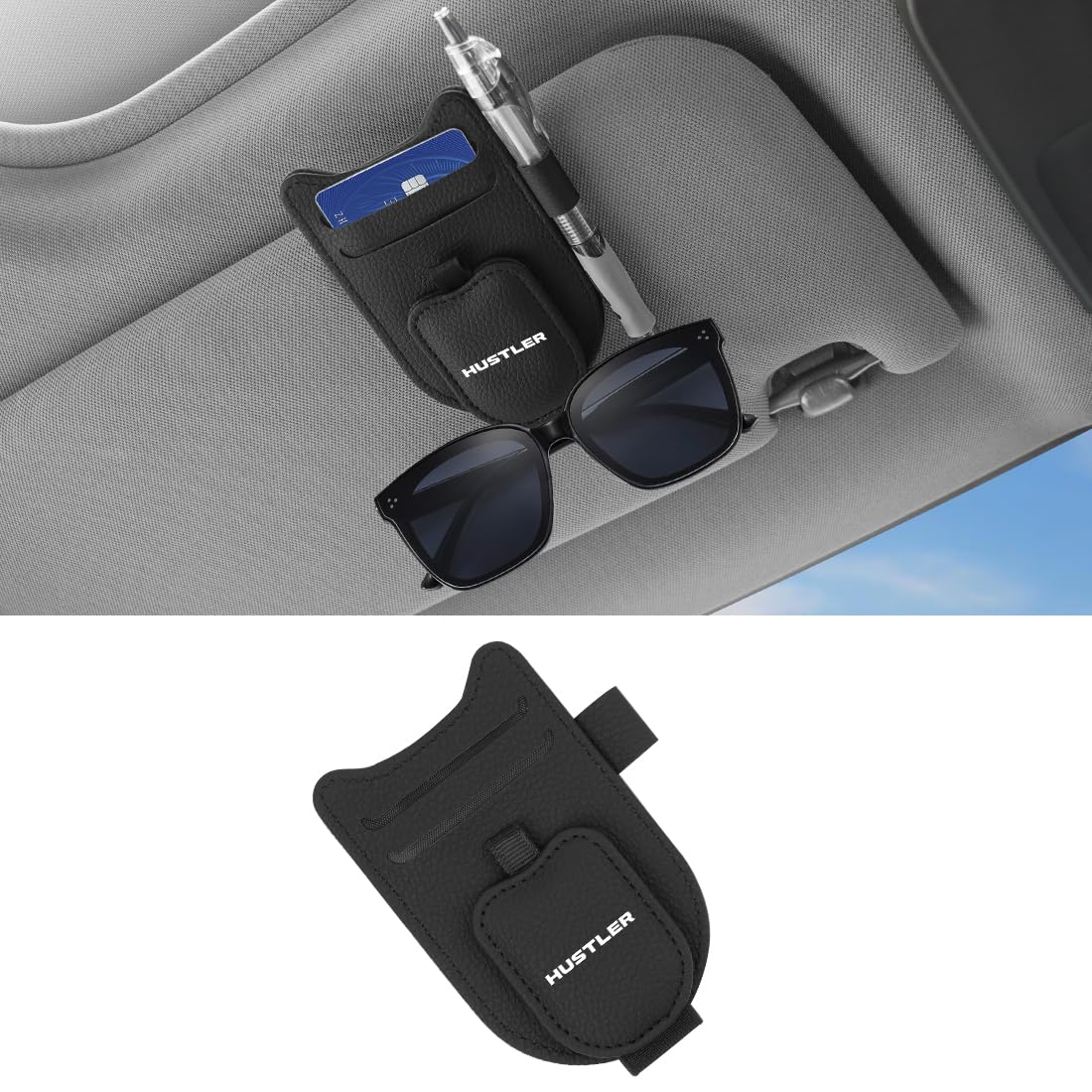 ・【取付簡単・スリム型】この車用眼鏡クリップは取り付けが非常に簡単で、サンバイザーにクリップするだけでわずか2秒で設置が完了します。フック部分は長く設計されているため、製品がより安定し、脱落しにくくなっています。サイズは13×8×10cmと...