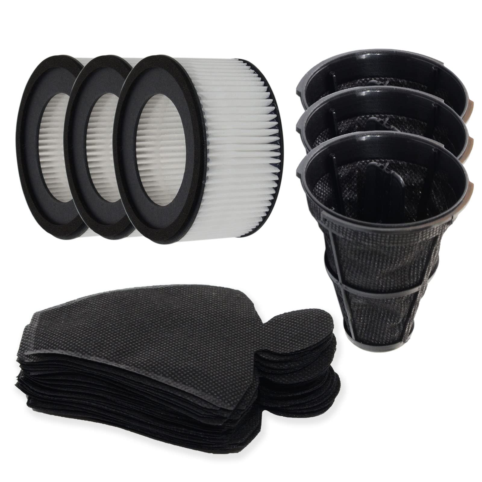 ・高品質の交換用フィルターキット (使い捨てフィルター×30枚、集塵フィルター×3個、銀イオン加工抗菌排気フィルター×3個・対応機種 IC-FAC2, IC-FAC2PZ, IC-FAC3, IC-JNFAC2, KIC-FAC2, KIC...