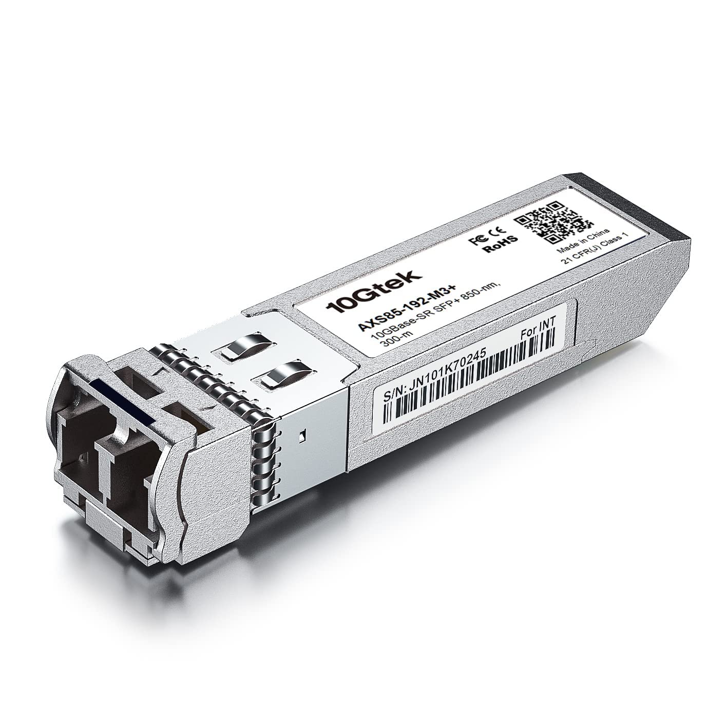 ・★データレート：10G・★波長：850 nm、リーチ：最大300m・★ファイバタイプ：デュアルLC OM3/OM4 マルチモード ファイバ・★動作温度: ・40℃・85℃・★ご希望の互換性のある製品が見つからない場合は、メールでお問い合わ...