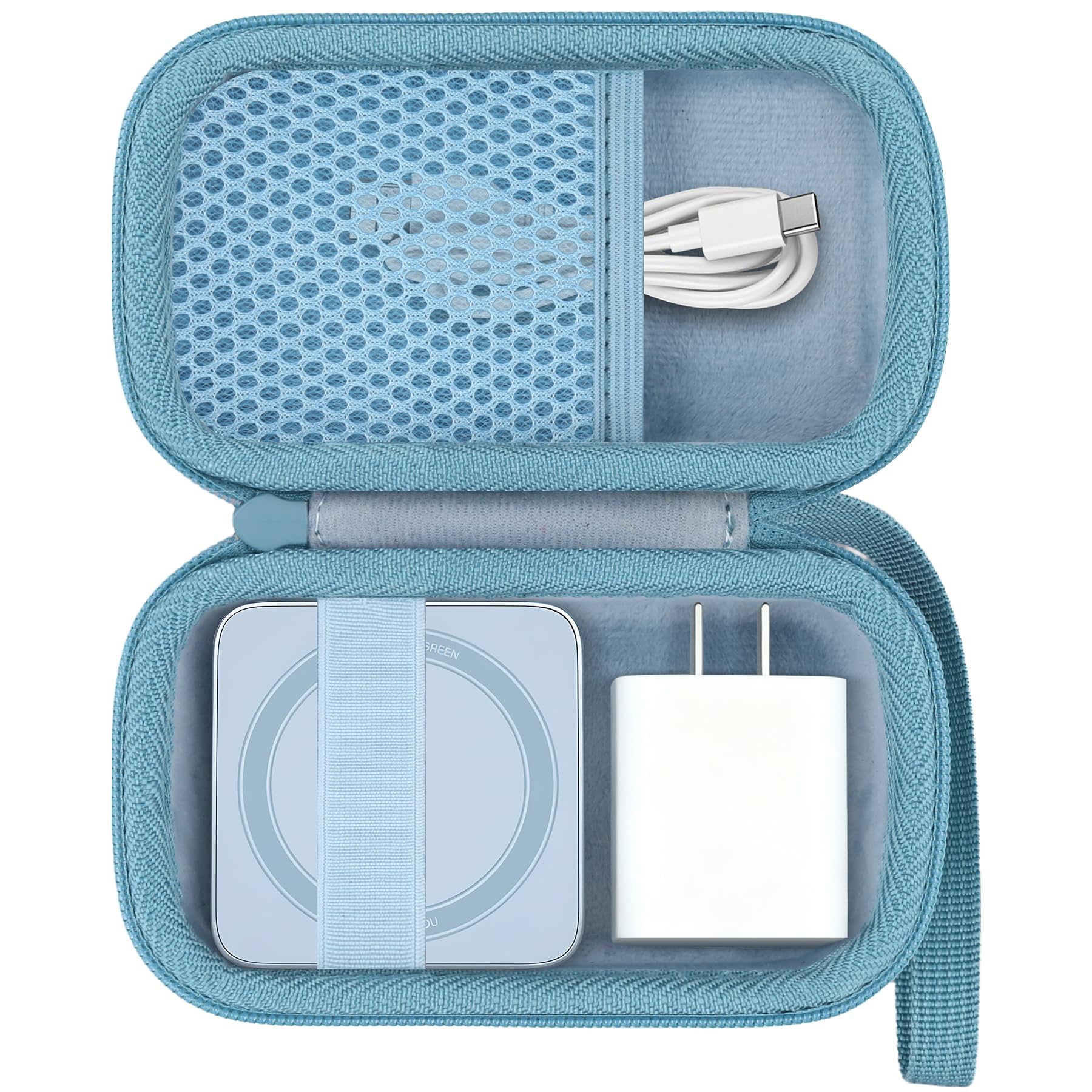 ・【合理的な保管】Aenllosi 収納ケースはぴったりフィットでコンパクト、UGREEN MagFlow Qi2 25W ワイヤレス充電器 W752のために特別に設計されており、弾性メッシュポケットはugreen magflow w752...