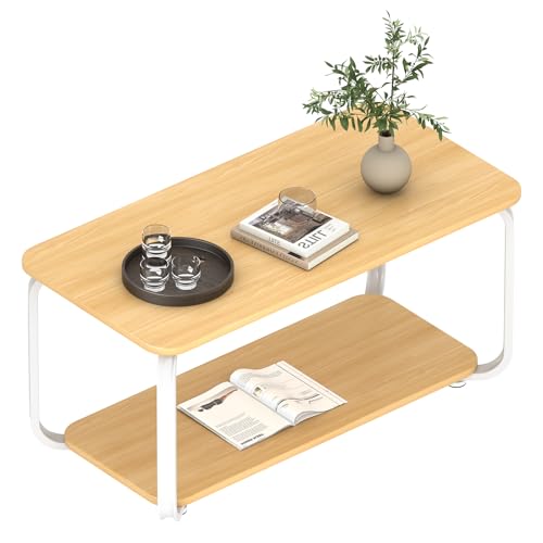 ・【シンプルで高級感あるデザイン】全体的なデザインはシンプルでありながらも高級感を備えており、現代的なインテリアに自然に溶け込みます。2層構造になっているため、上下それぞれに物品を整理でき、見た目もすっきりとしています。このローテーブルは四...