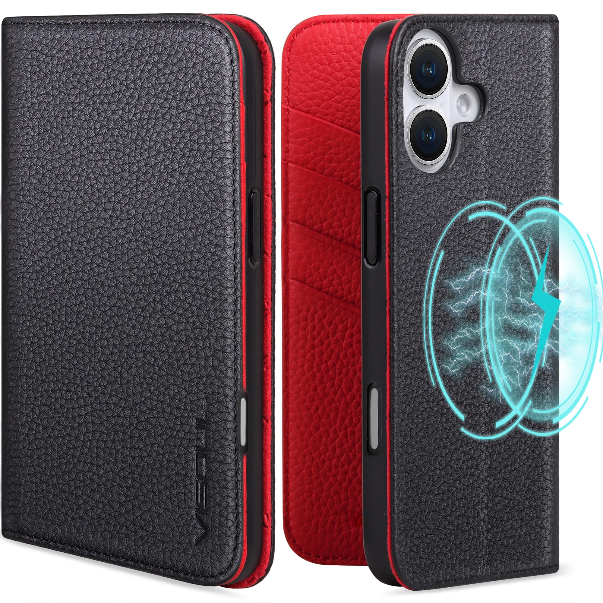 ・携帯ケース対応、ワイヤレス充電対応：iPhone 16 Plus 5G 6.7inchのみに対応しておりますが、他の型番が併用できません。対応機種と画面サイズをよくご確認のうえ、ご購入いただけますようお願い致します。・収納ポケット、横置き...