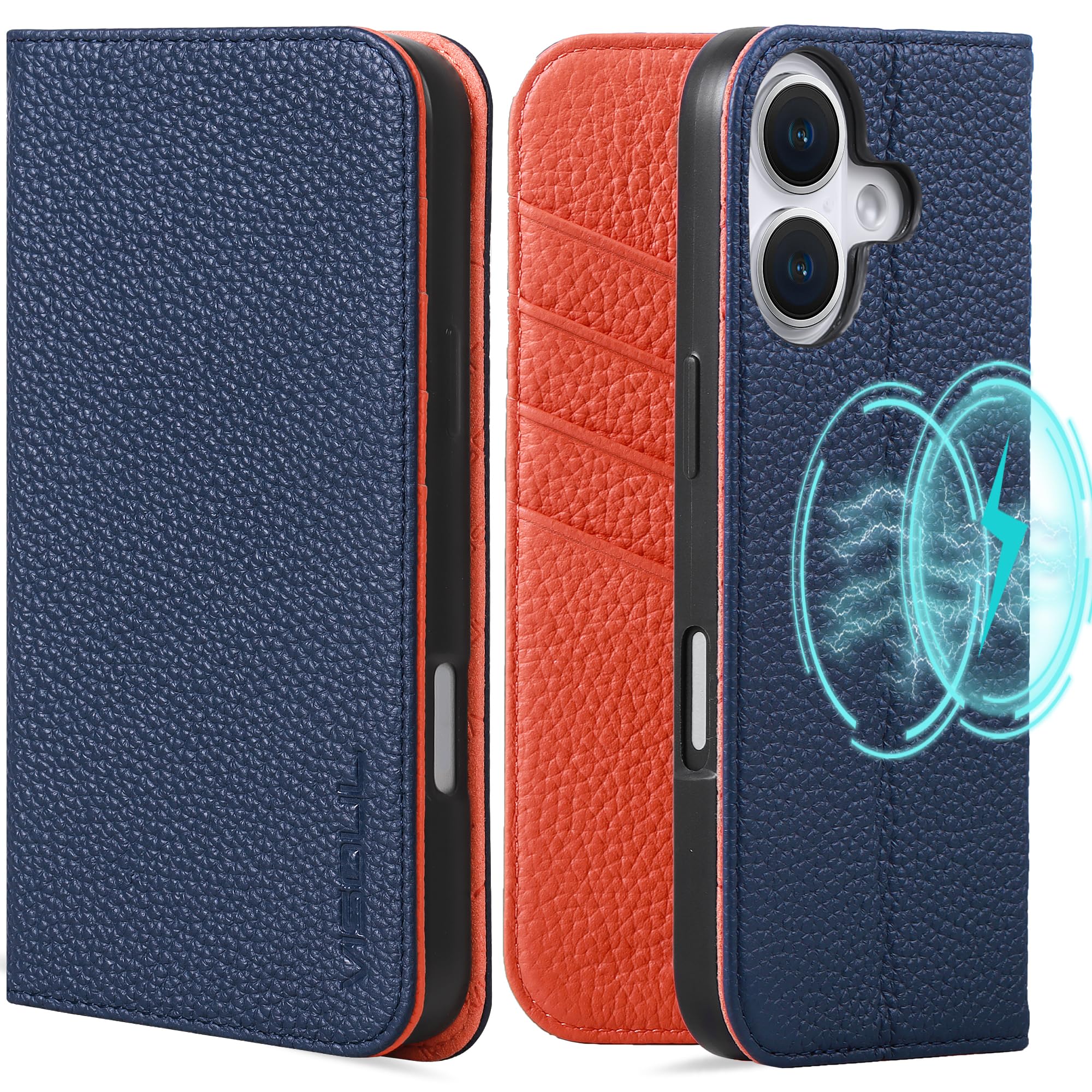 ・携帯ケース対応、ワイヤレス充電対応：iPhone 16 Plus 5G 6.7inchのみに対応しておりますが、他の型番が併用できません。対応機種と画面サイズをよくご確認のうえ、ご購入いただけますようお願い致します。・収納ポケット、横置き...