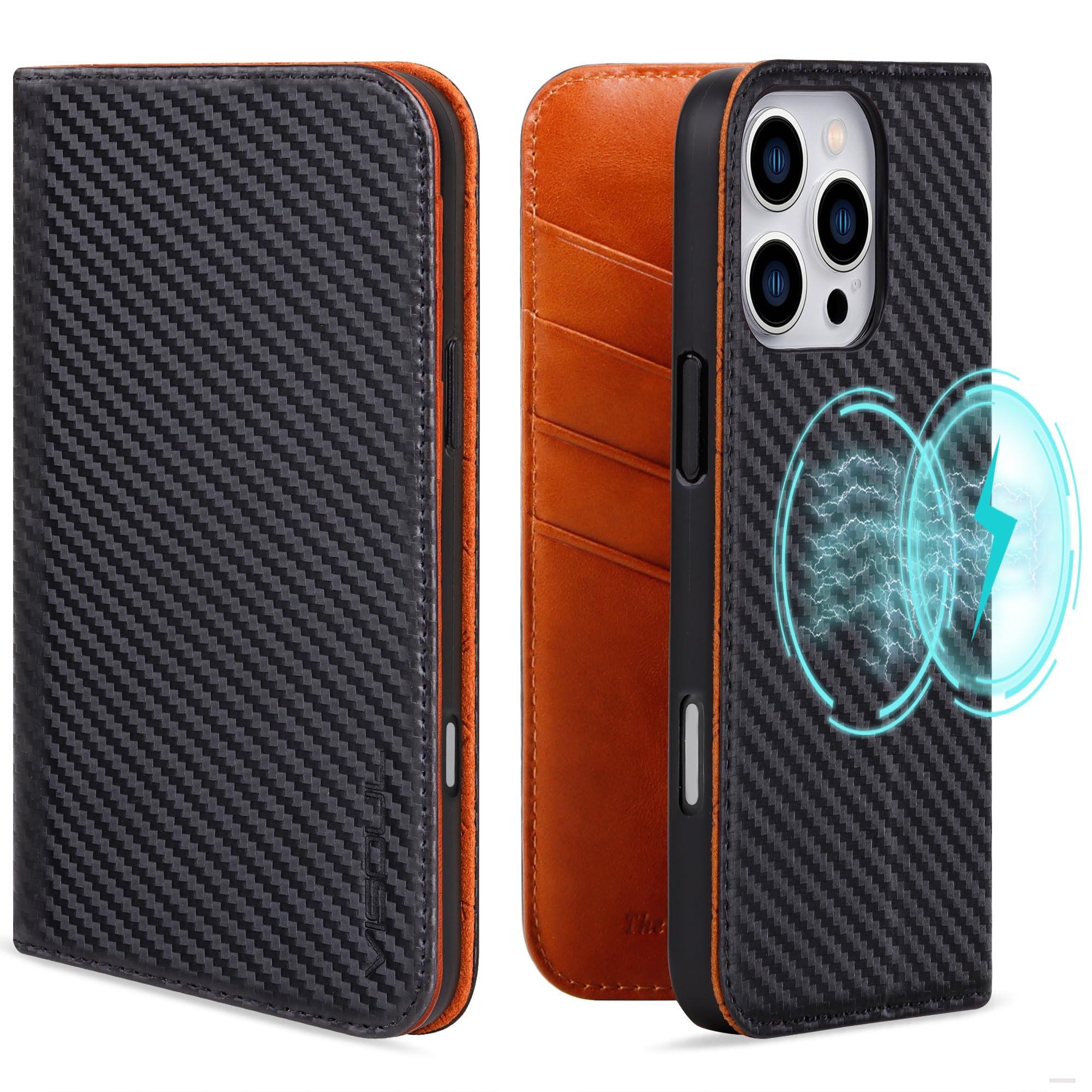 ・全面保護・携帯ケース対応機種】iPhone16ProMax(6.9インチ)★対応機種と画面サイズをよくご確認のうえ、ご購入いただけますようお願い致します。・【多機能：収納機能、横置きスタンド】★内側に実用性のカード入れポケット×4、カード...