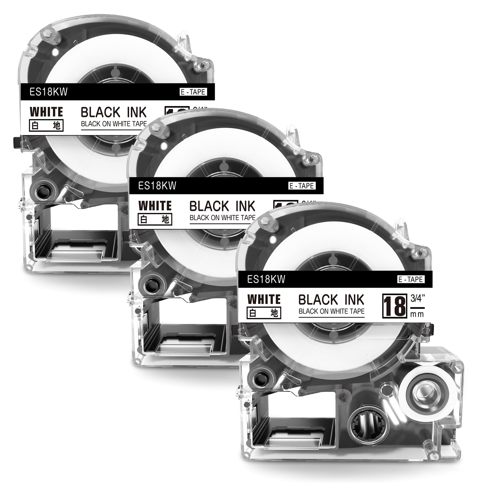 ・[ 含みます ]: 互換テプラ 18mm 白地黒文字 3個。[ 互換型番 ]: 互換キングジム テプラpro SS18K・[ サイズ ]: 幅--18mm　長さ--8m。ASprinte互換テプラ テープカートリッジは防水性、腐食防止性、...