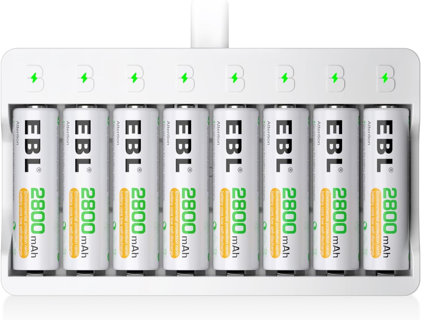・「単三充電器仕様」充電器入力：DC 5V / 2A 仕様：単三電池 8本 充電器 付属品：USB-Cケーブル 出力：DC 1.2V 単三1800mA 単四900mA 充電池：単三ニッケル水素　容量：2800mAh*8本入り 最新の技術を採...