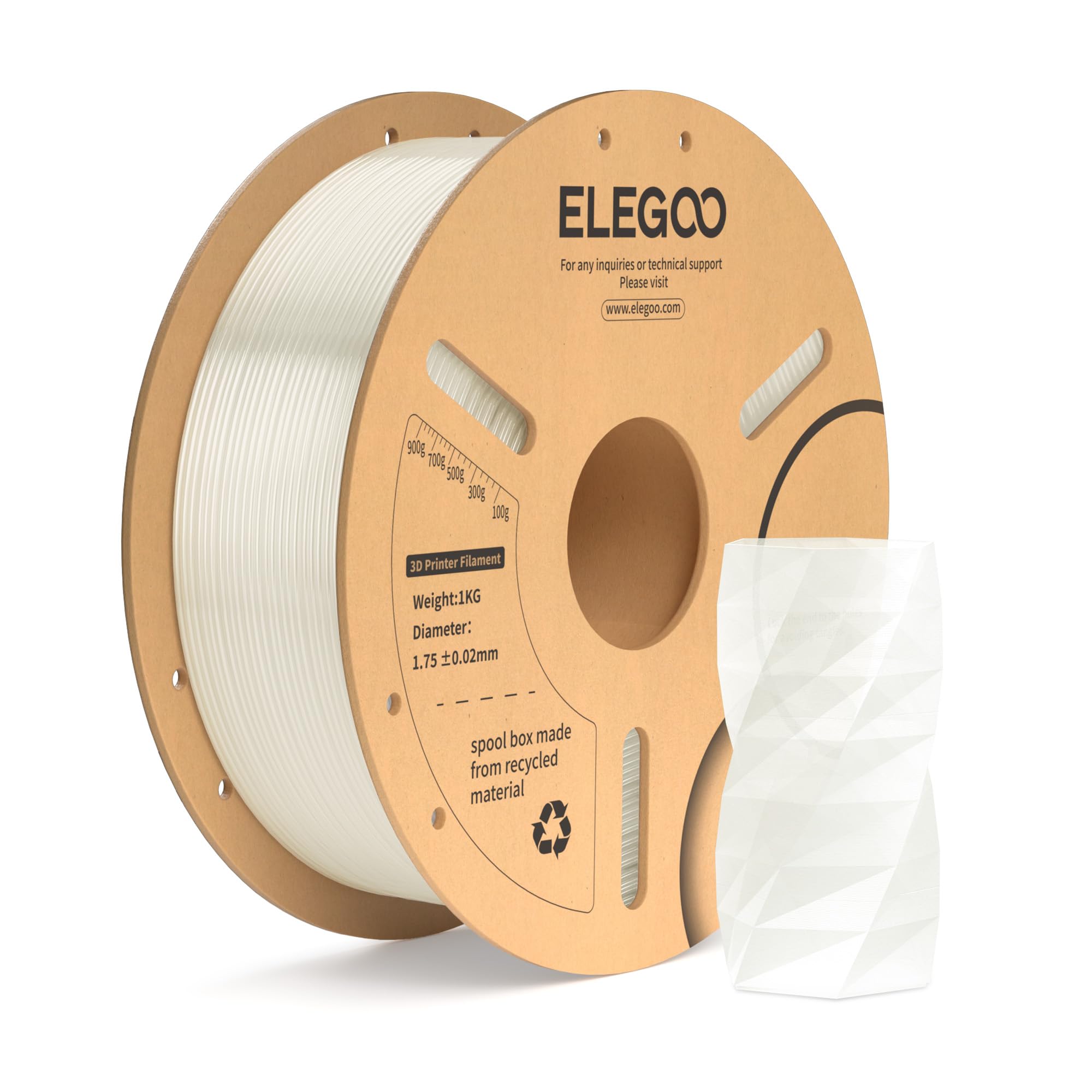 ・【新品のPLA+フィラメント】アメリカ Natureworks 4032Dのエコ原料を使用し、反りと収縮が少なく、優れた印刷適性、高強度、良好な延性、および印刷時の無臭が特徴とするフィラメントです。・【靭性&高衝撃強度】靭性と引張強度を強...