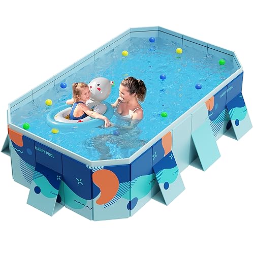 ・【空気入れ不要な折り畳みプール】Alebert革新的な折り畳み式プール！組み立て不要、空気入れ不要、水を入れるだけで簡単にできて、一人でも使えます。空気入れ不要なので、空気入りポンプを追加購入する必要がありません、広げるだけですぐに使用で...