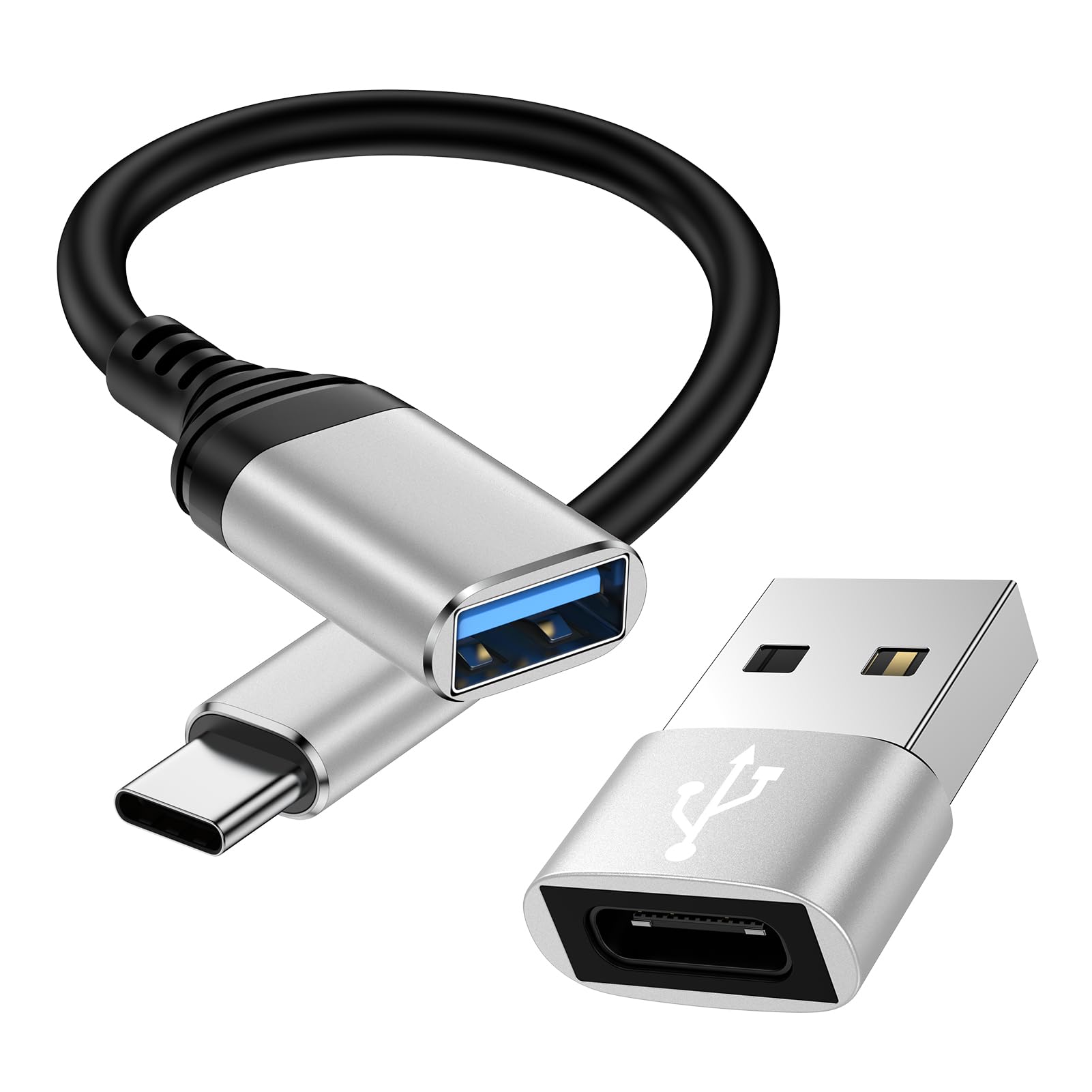 ・新旧の機器を簡単に接続できる変換アダプター 2点セット：USB-CからUSB-AとUSB-AからUSB-Cの変換アダプタの2点セットを用意して、従来のUSB-Aポートと新型のUSB-Cポートの両方の変換に対応することができます。これにより...