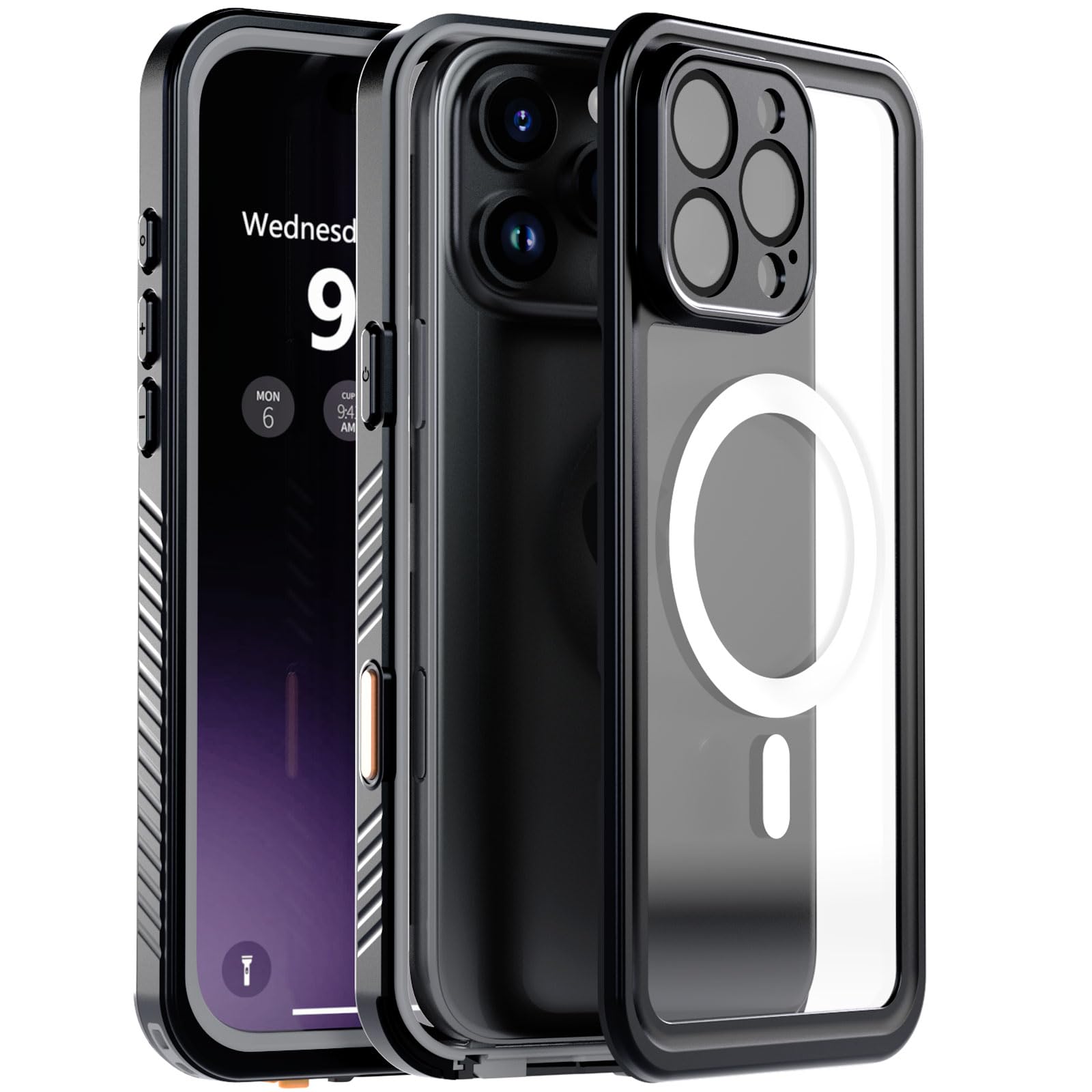 ・【IP68防水認証取得】iPhone 16 Pro Max 専用の完全防水防塵ケースです。最高防水レベルのIP68認証を取得し、水深さ2Mの水中に1時間まで水没でき、さらに水中撮影でも対応出来ます。防水機能だけでなく、砂・ホコリ・ゴミなど...
