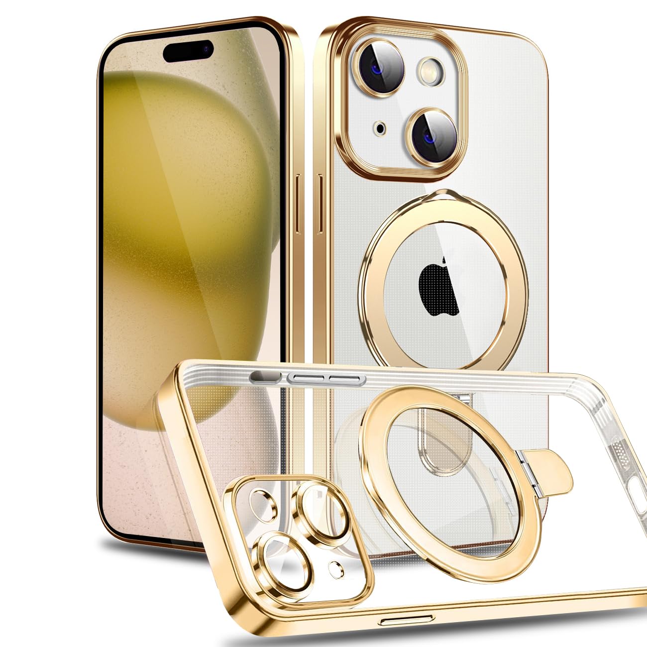 ・【対応機種】iPhone 15 Plus 用 6.7インチ 専用のケースです。・【リング付き】リングはケースにしっかり固定されていて、リングは180度回転し、縦置き、横置きどんな角度でも固定できで、個人の快適なハンズフリー使用と多用途性を...