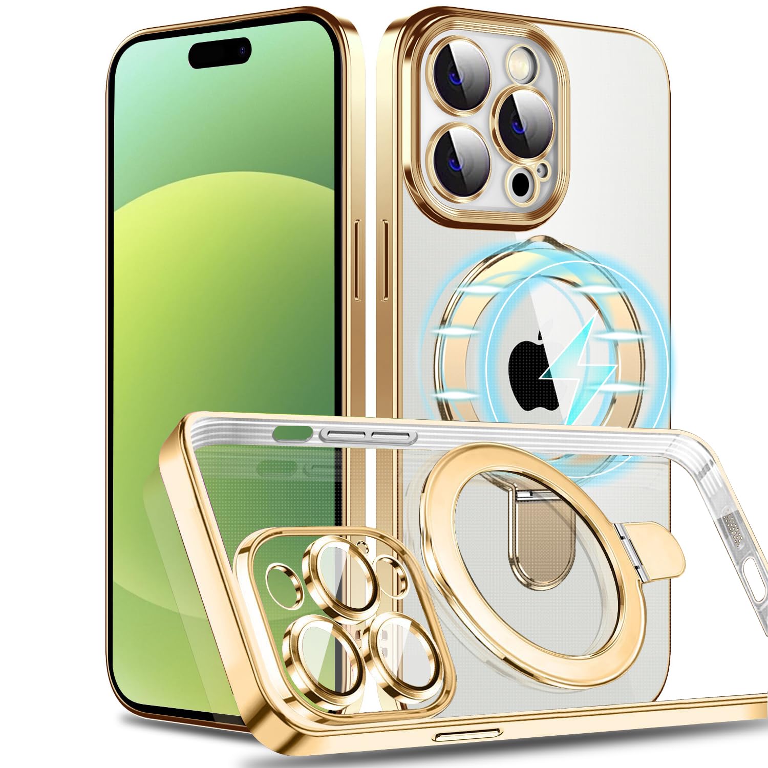 ・【対応機種】iPhone 15 Pro 用 6.1インチ 専用のケースです。・【リング付き】リングはケースにしっかり固定されていて、リングは180度回転し、縦置き、横置きどんな角度でも固定できで、個人の快適なハンズフリー使用と多用途性を実...