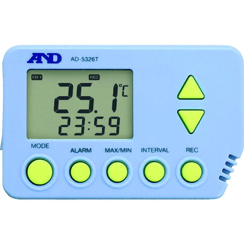 >商品名：A＆D デジタル温度データロガー AD−5326TA＆D コードNo: AD-5326Tオレンジブック発注コード：116-3243JANコード： 4981046451109>●温度データを記録、パソコンに接続して記録データをファイ...